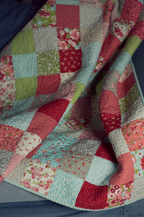 Ruby Patchwork- my first quilt finish of 2012! » Needles and a Pen