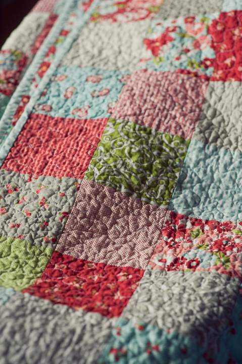 Ruby Patchwork- my first quilt finish of 2012! » Needles and a Pen